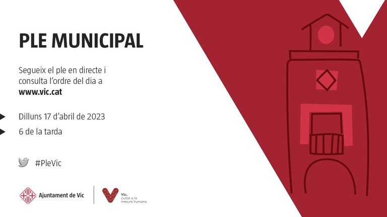 Ordre del dia del ple municipal del dilluns 17 d’abril - Ajuntament de Vic